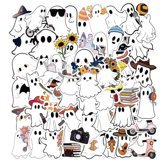 Design | 5pc Cute Ghost Sticker Pack | Poshmark